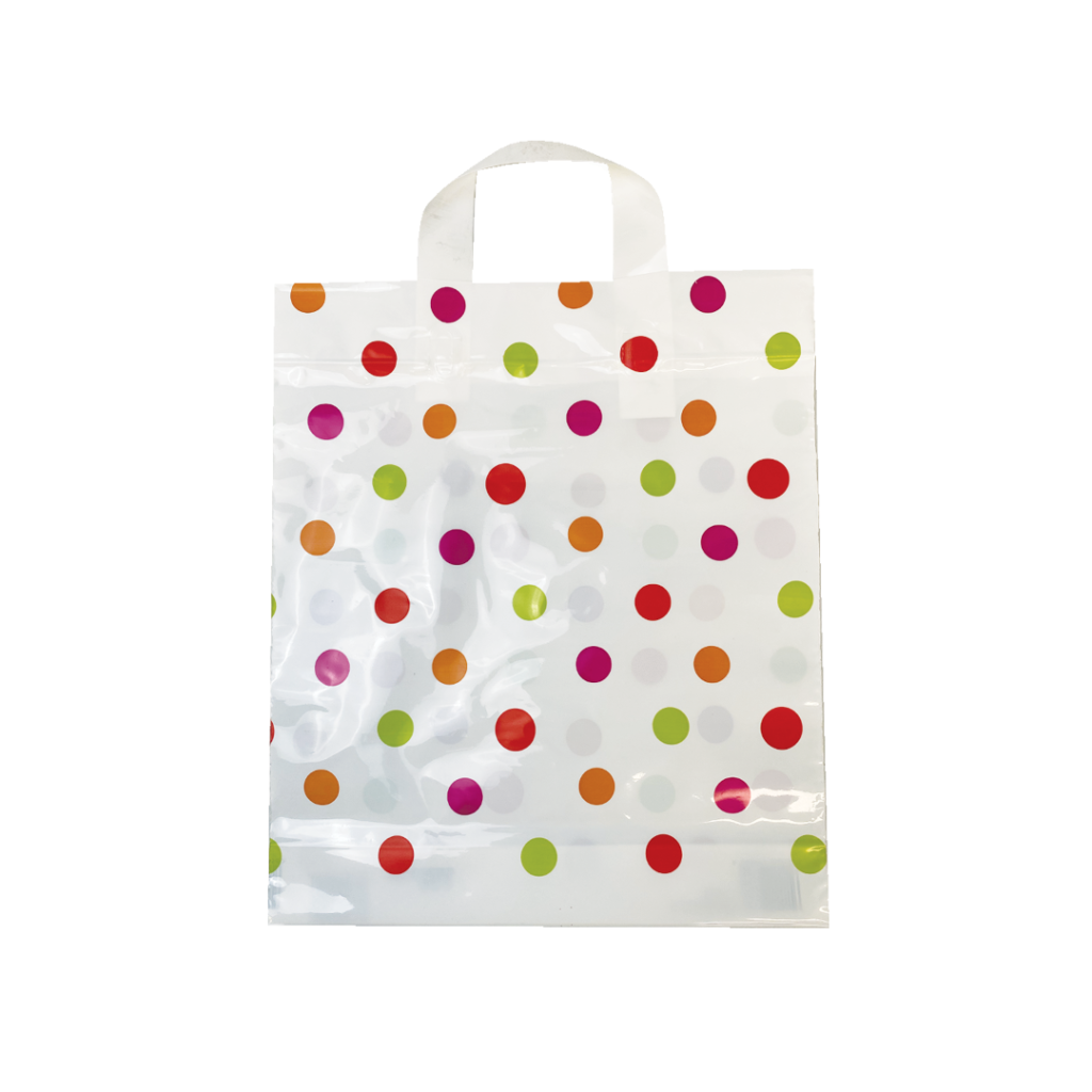 Dot Bag Pink Medium 300mm x 50mm 60 Mic - Plastilon Packaging