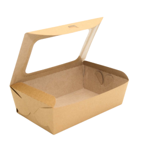 Kraft Deli Box Small (Window) - Plastilon Packaging